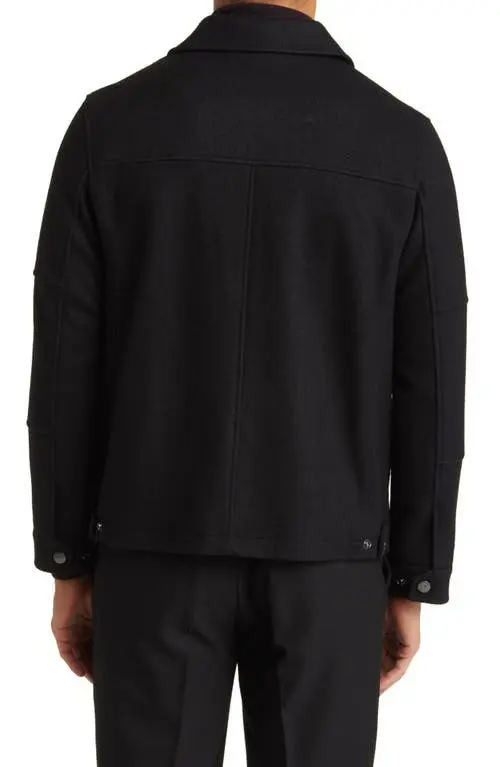Hart Schaffner Marx Paloma Wool Blend Twill Jacket - Black Twill