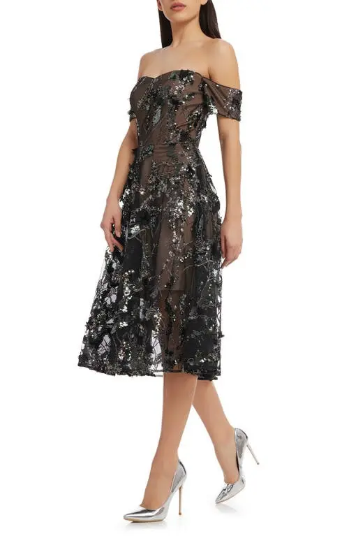 Dress The Population Valeria Sequin Off The Shoulder Cocktail Dress