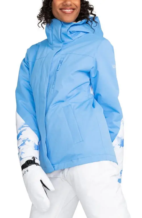 Roxy Durable Water Repellent Hooded Technical Snow Jacket - Clouds
