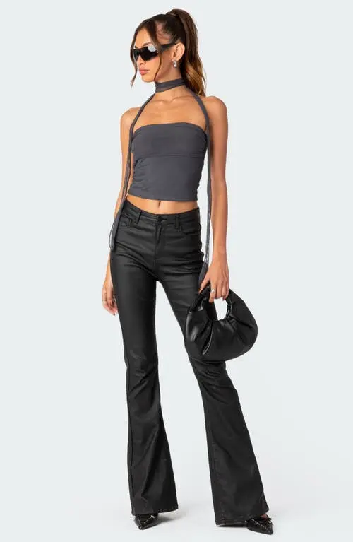 EDIKTED Gathered Strapless Crop Top With Scarf