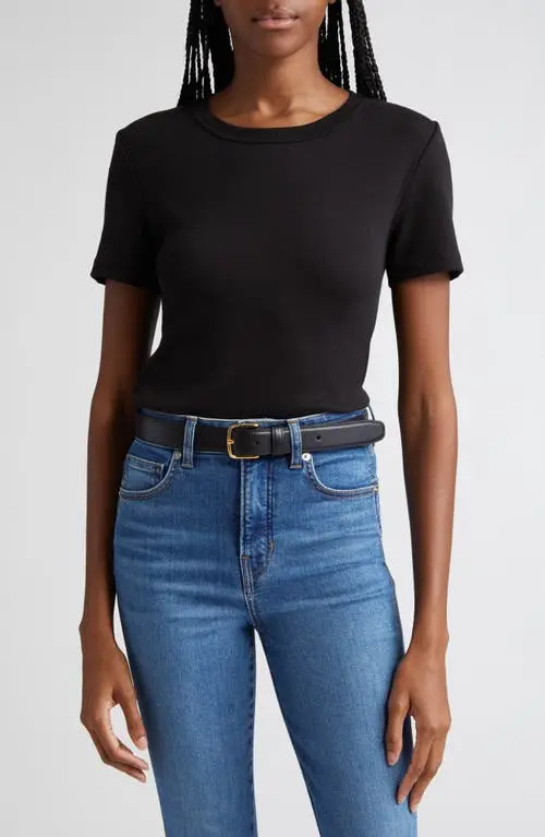 Veronica Beard Pruitt Cotton T-shirt - Black