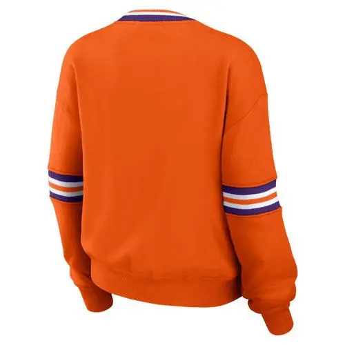 WEAR BY ERIN ANDREWS Clemson Tigers Vintage Pullover Sweatshirt
