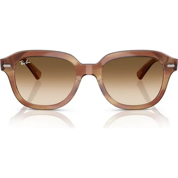 Ray-ban Erik 53mm Square Sunglasses - Striped Brown