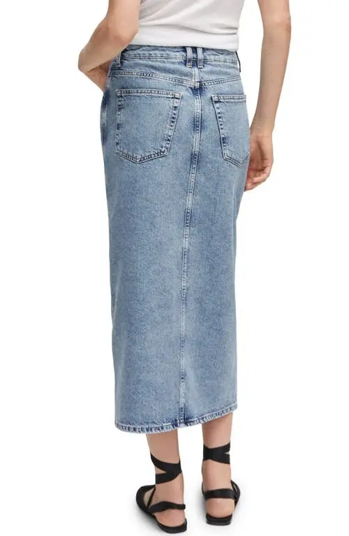 Mango Denim Midi Skirt