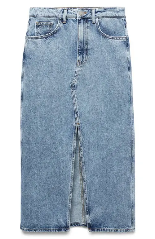 Mango Denim Midi Skirt