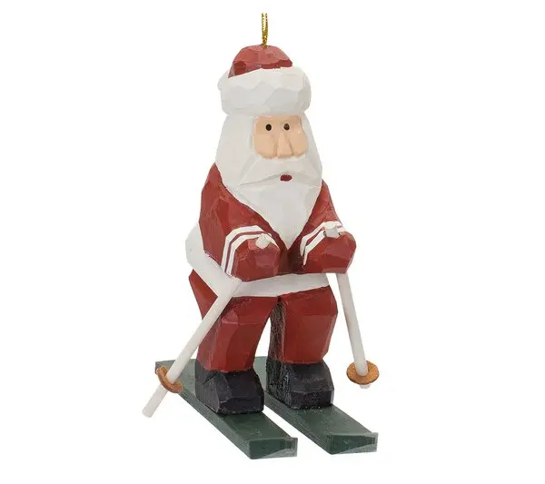 MELROSE Santa On Skis Ornament