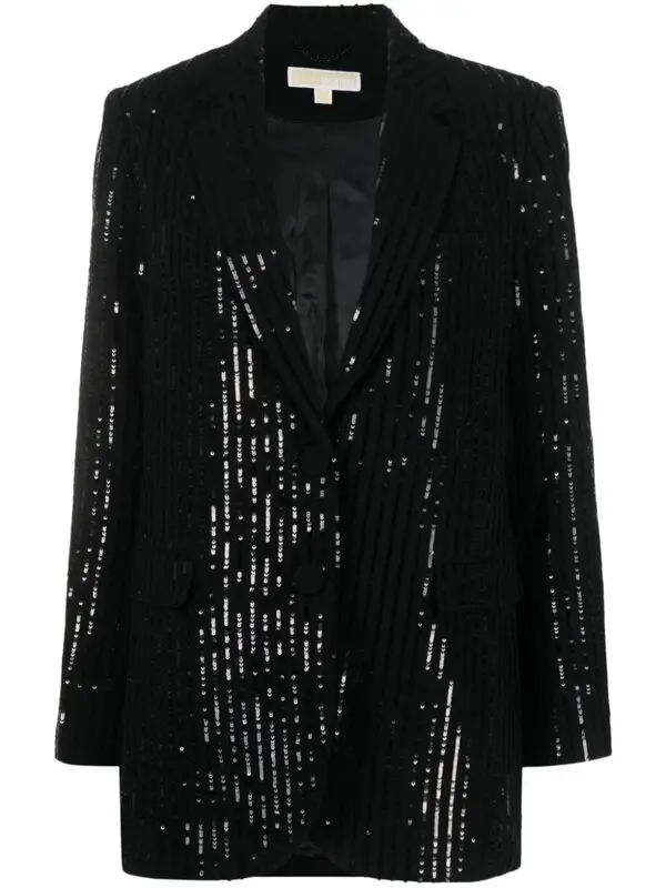 Michael Kors Sequin-embellished Striped Blazer