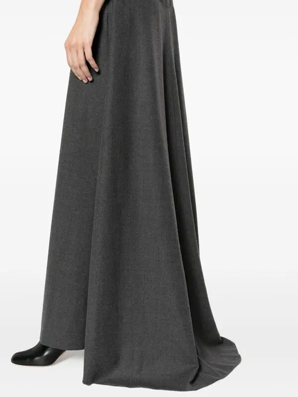Alberta Ferretti Bustier Flannel Maxi Dress