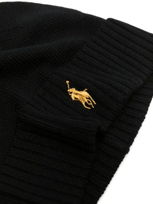 Polo Ralph Lauren Pony-embroidered Wool Beanie - Black