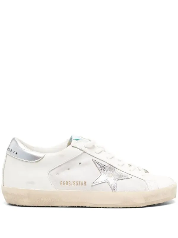 GOLDEN GOOSE Super-star Asymmetric Leather And Suede Trainers