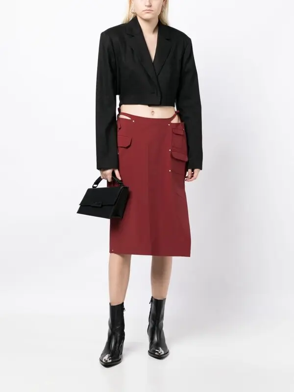 HELIOT EMIL Cut-out Detailing Midi Skirt