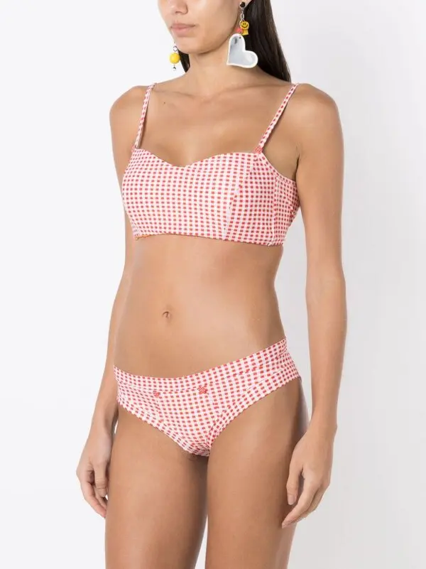 AMIR SLAMA Check-print Bikini