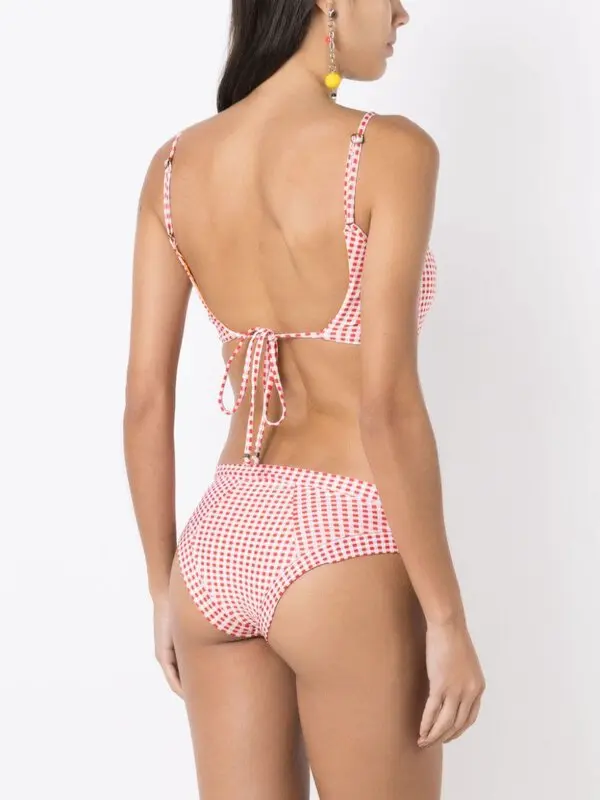 AMIR SLAMA Check-print Bikini