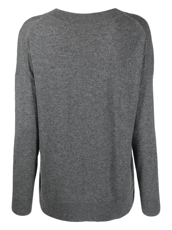 Chinti & Parker Long-sleeve Fine-knit Sweater - Grey
