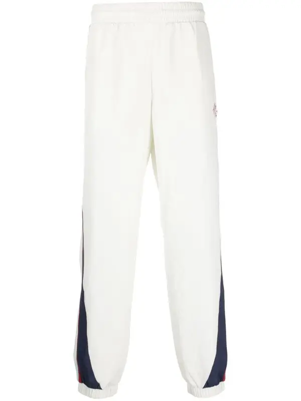 Casablanca Logo-patch Side-stripe Track Pants - White