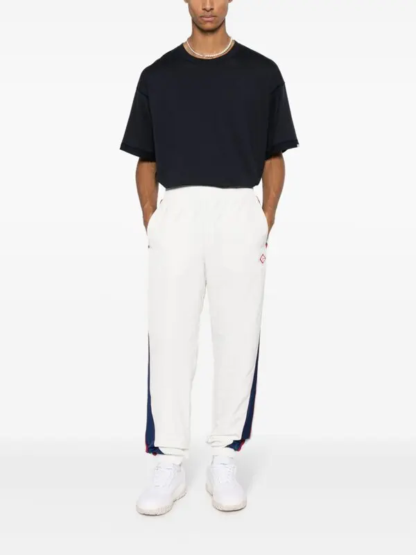 Casablanca Logo-patch Side-stripe Track Pants - White