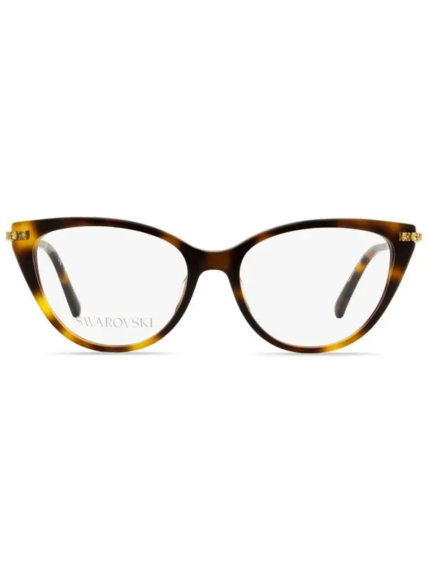 Swarovski 5425 Cat-Eye Frame Glasses In Brown 67% Off Editorialist