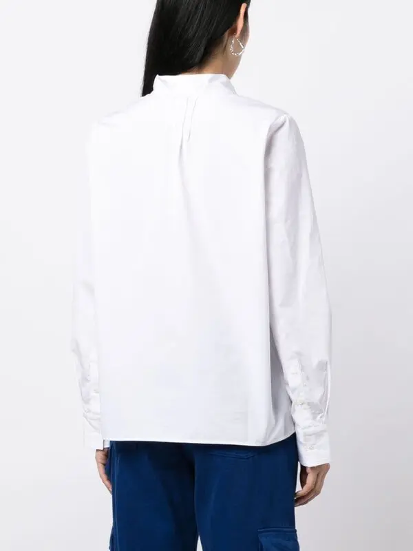Maison Kitsuné Pussy-bow Cotton Shirt