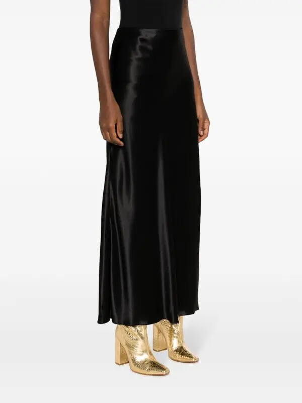 FORTE_FORTE High-waisted Satin Midi Skirt