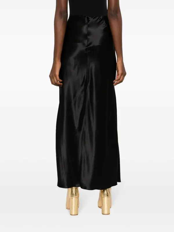FORTE_FORTE High-waisted Satin Midi Skirt