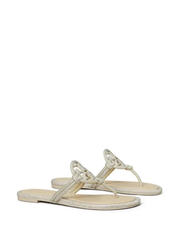 Tory Burch Miller Crystal Flip Flops