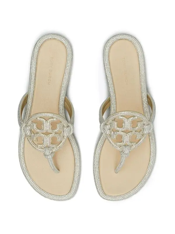 Tory Burch Miller Crystal Flip Flops