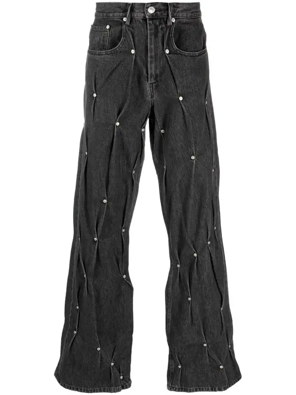 KUSIKOHC Multi-rivet Straight-leg Jeans