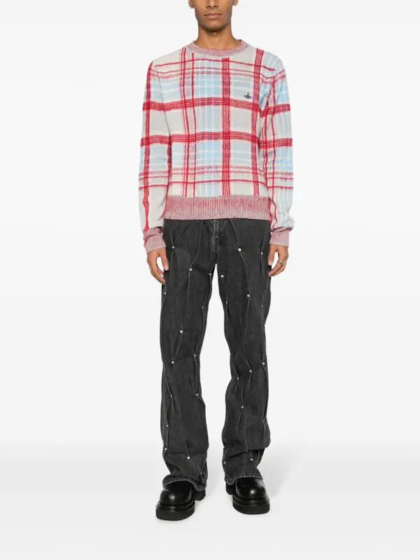 KUSIKOHC Multi-rivet Straight-leg Jeans