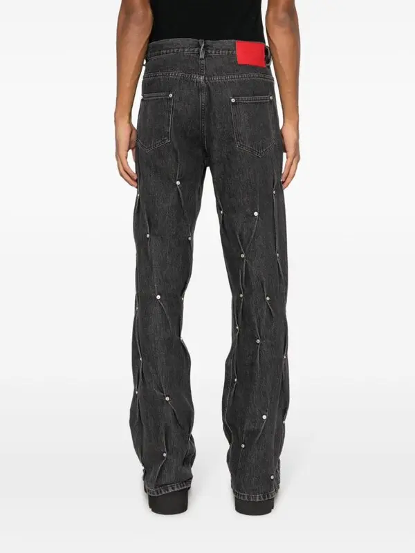 KUSIKOHC Multi-rivet Straight-leg Jeans