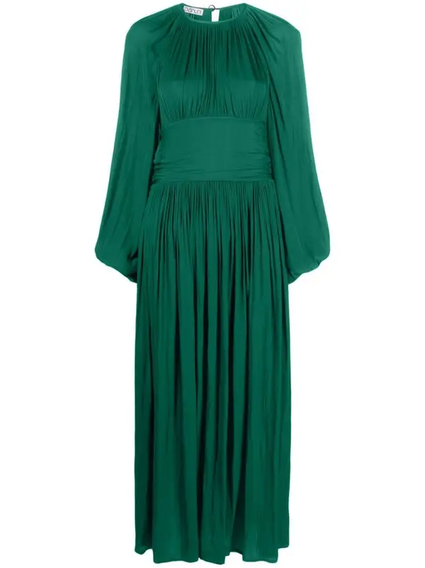 BARUNI Poet-sleeve Flared Maxi Dress