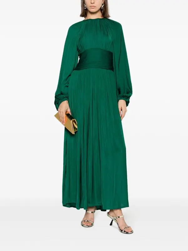 BARUNI Poet-sleeve Flared Maxi Dress