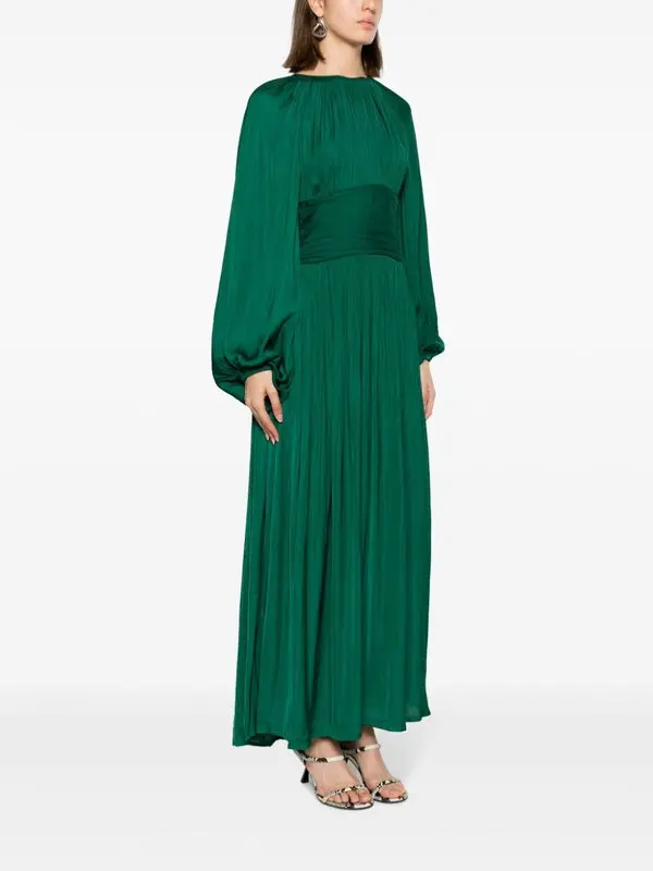 BARUNI Poet-sleeve Flared Maxi Dress