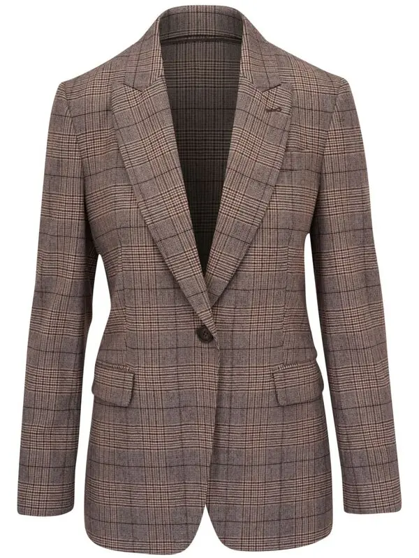 Brunello Cucinelli Single-breasted Checked Blazer