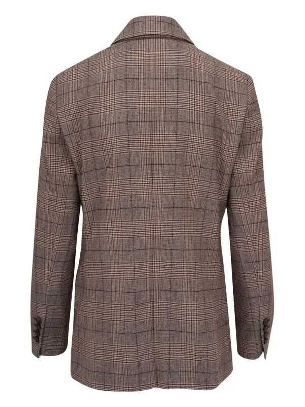 Brunello Cucinelli Single-breasted Checked Blazer