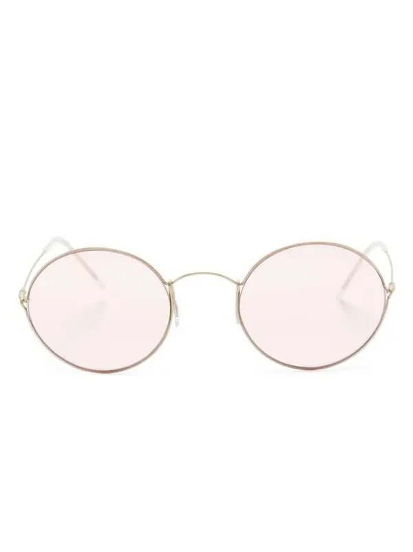 Giorgio Armani Round Frame Sunglasses - Gold