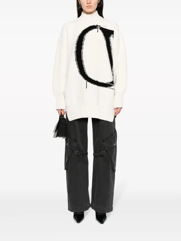 Off-White Maxi Logo Jumper - White