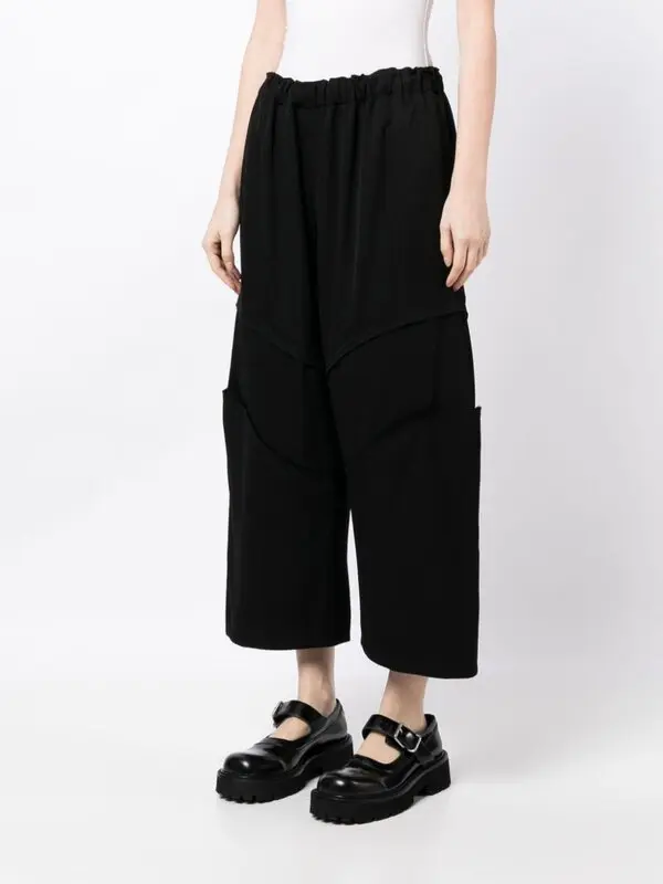 Comme Des Garçons Elasticated-waist Cropped Trousers