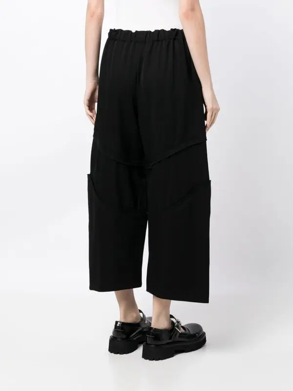 Comme Des Garçons Elasticated-waist Cropped Trousers