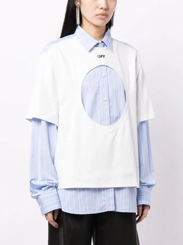 Off-White Meteor Layered Cotton Shirt