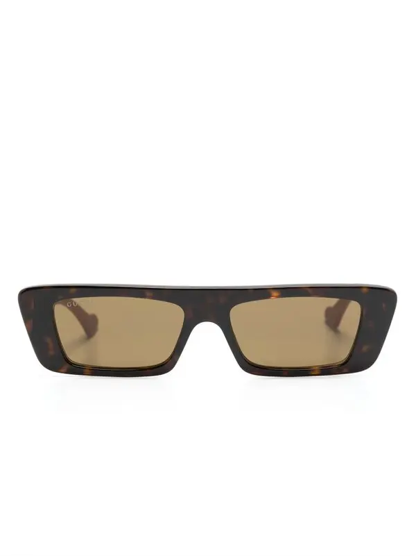 Gucci Colour-block Square Frame Sunglasses - Black