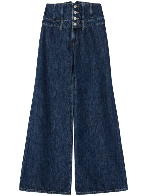 RE/DONE Corset-waist Wide-leg Jeans