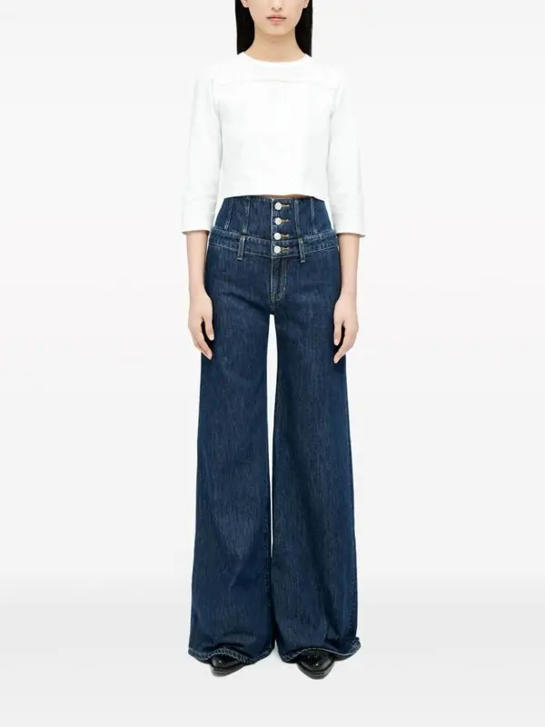 RE/DONE Corset-waist Wide-leg Jeans