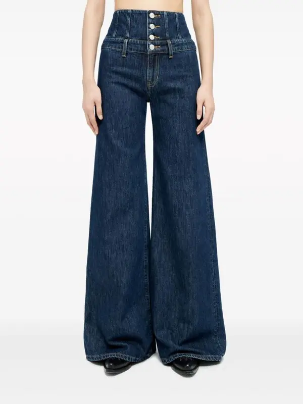 RE/DONE Corset-waist Wide-leg Jeans
