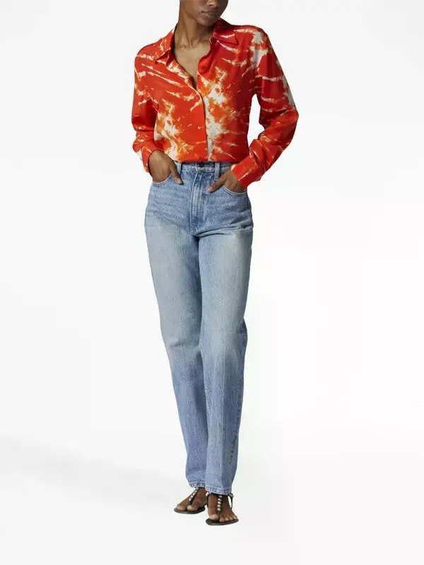 Equipment Tie-dye Silk Shirt