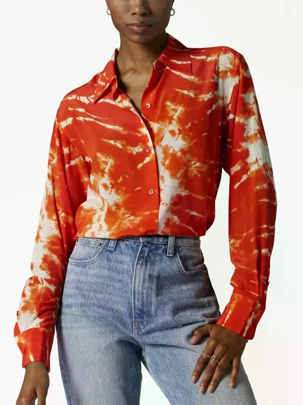 Equipment Tie-dye Silk Shirt