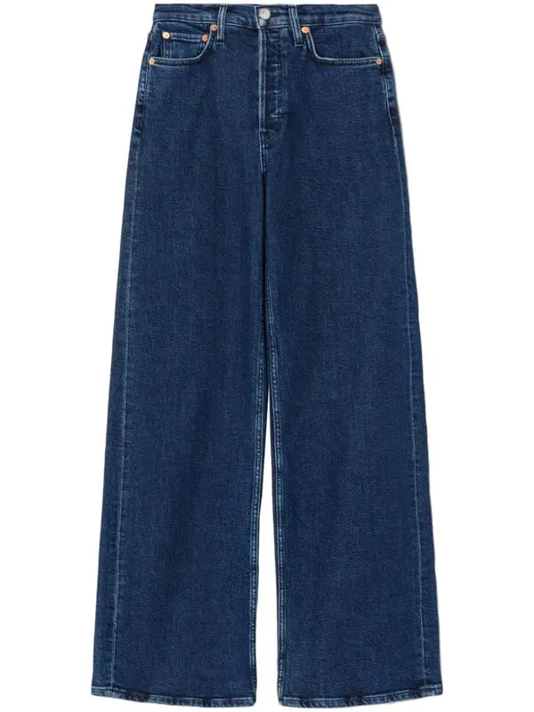 RE/DONE High-rise Wide-leg Jeans