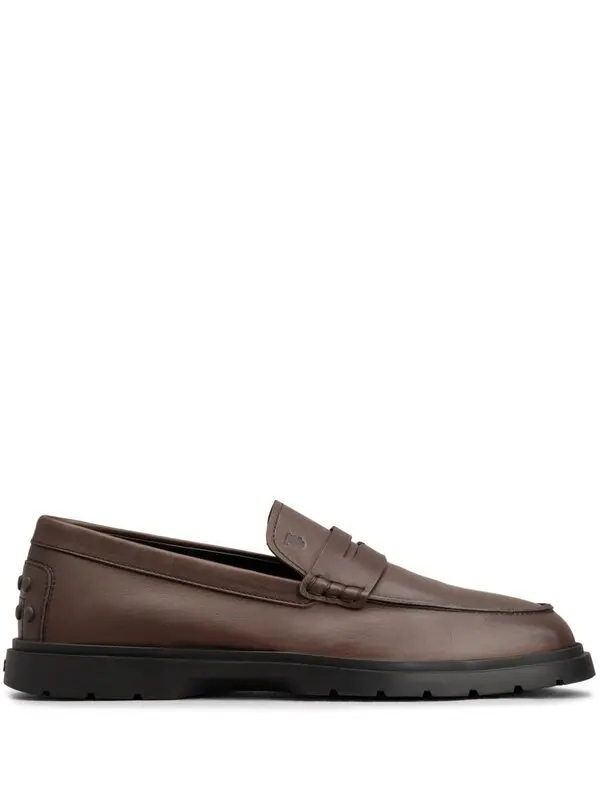 TOD'S Logo-debossed Leather Loafers