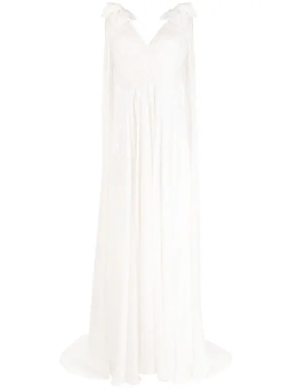 Jenny Packham Alma Pleated Sequin Gown