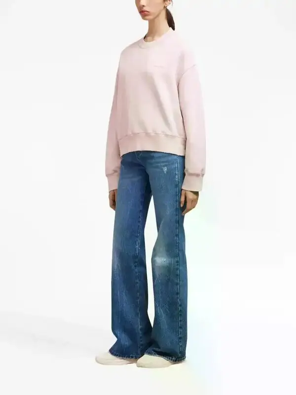 AMI Paris Embroidered Cotton Sweatshirt
