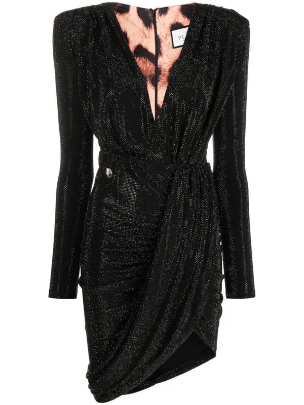 Philipp Plein Crystal-embellished Minidress - Black